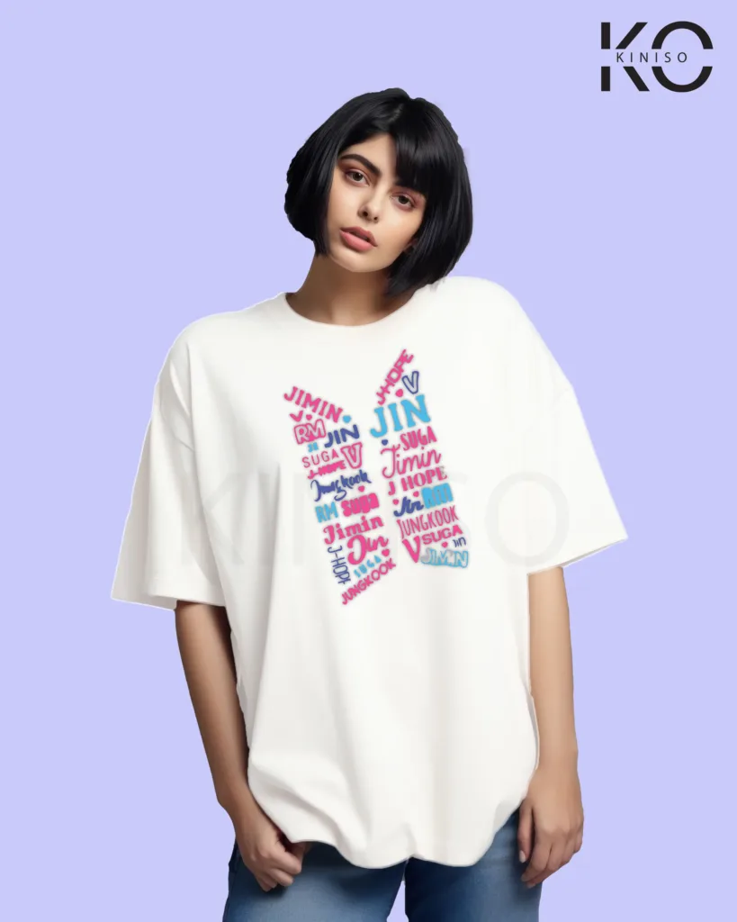 K-pop BTS T-shirt - Logo Colorful - For Girls In Bangladesh - KINISO