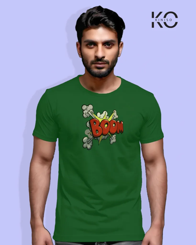 Comic T-Shirts - Boom Printed Design - For Men
