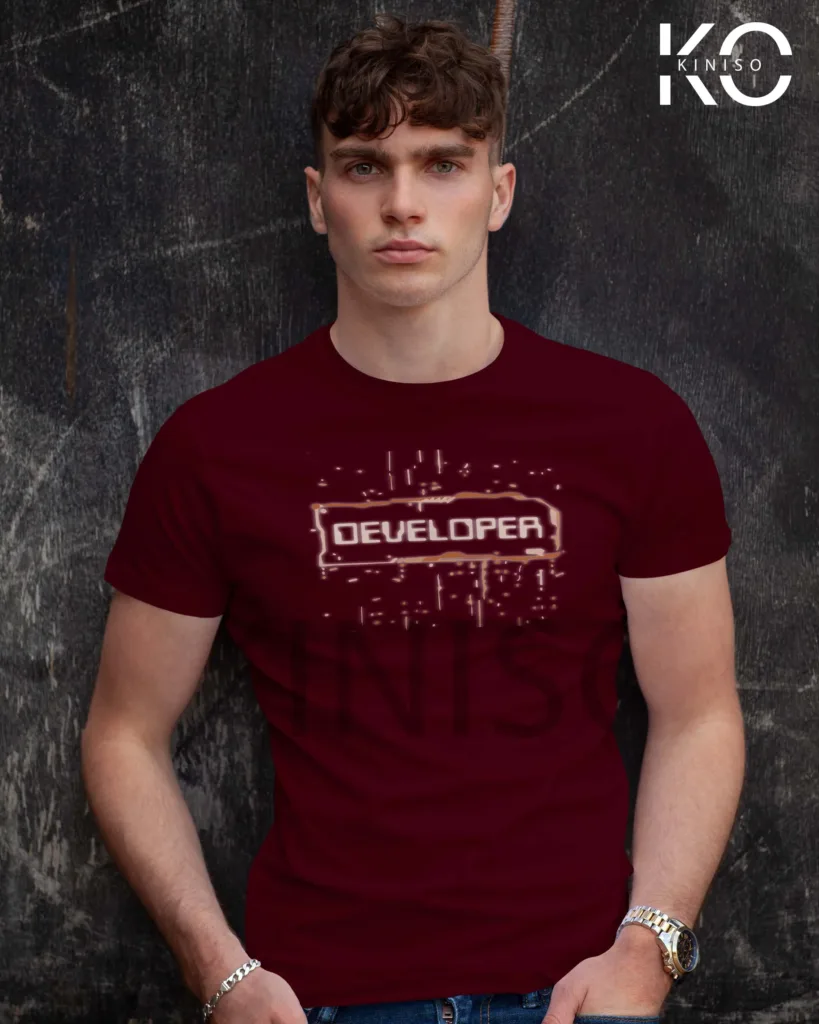 Engineer T-shirt - "Developer" - Geeky Boy's Crew Neck Half Sleeve Tee ...